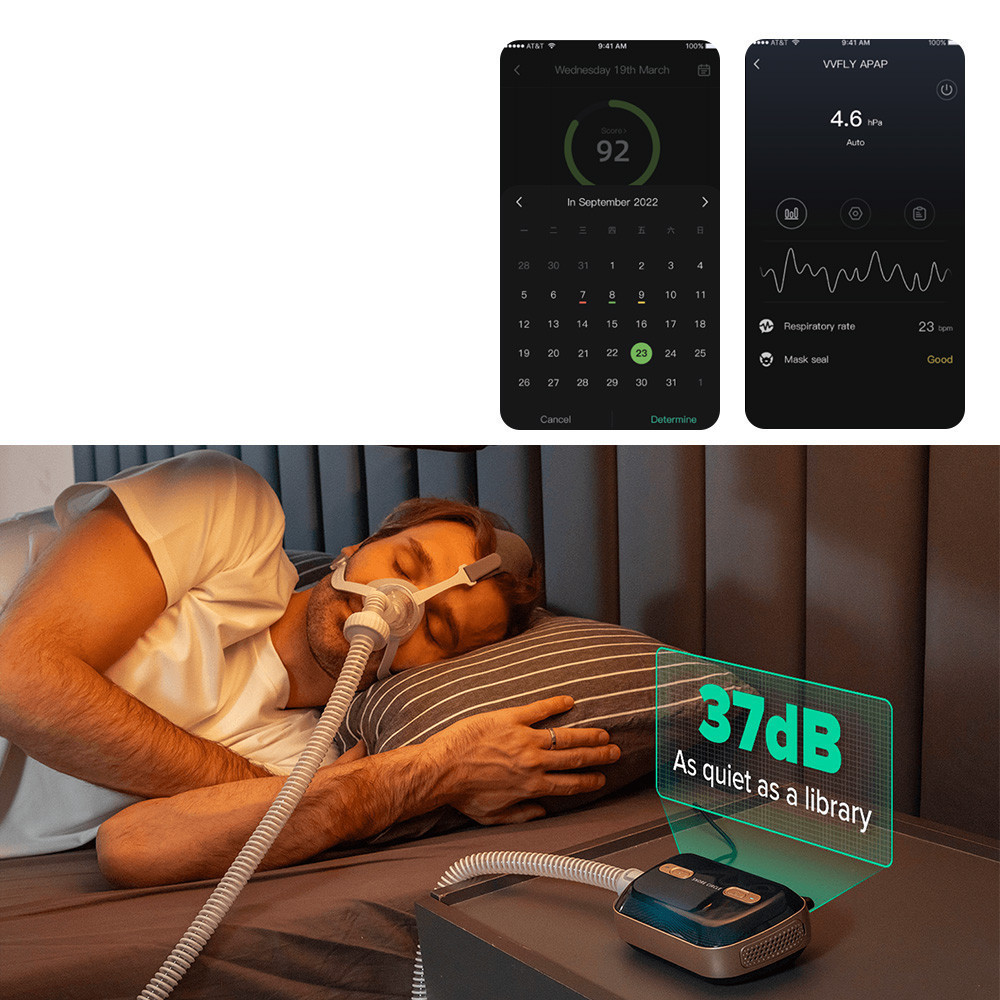 Portable Auto CPAP APAP Anti Snoring and Sleep Apnea Ventilator & Mask ...