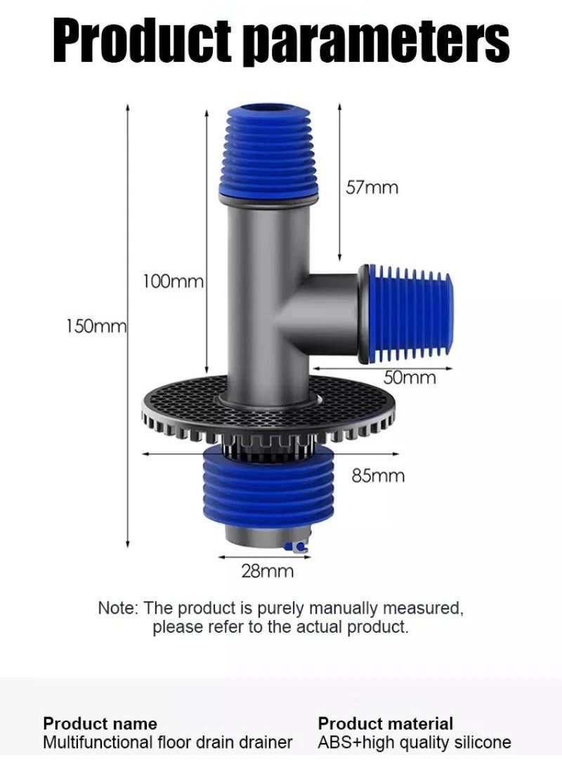 (🔥MY stock🔥) Three-Way Drain Pipe Sealing Cover, Water Pipe Floor Drain ...