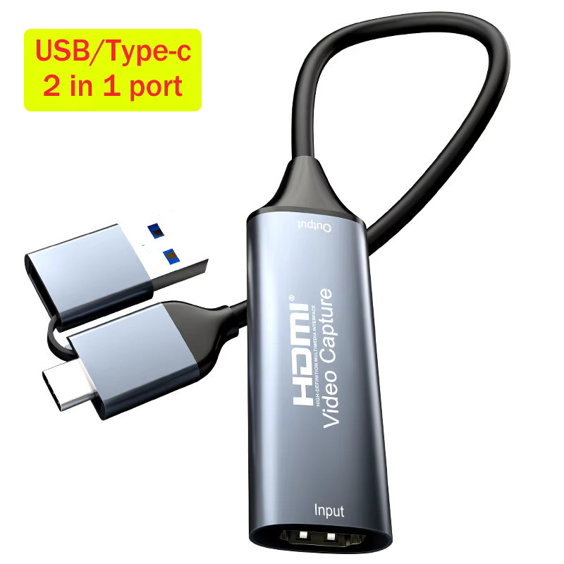 4K Type C USB 3.0/2.0 Video Capture Card 1080P 60fps HDMI to Type-C ...