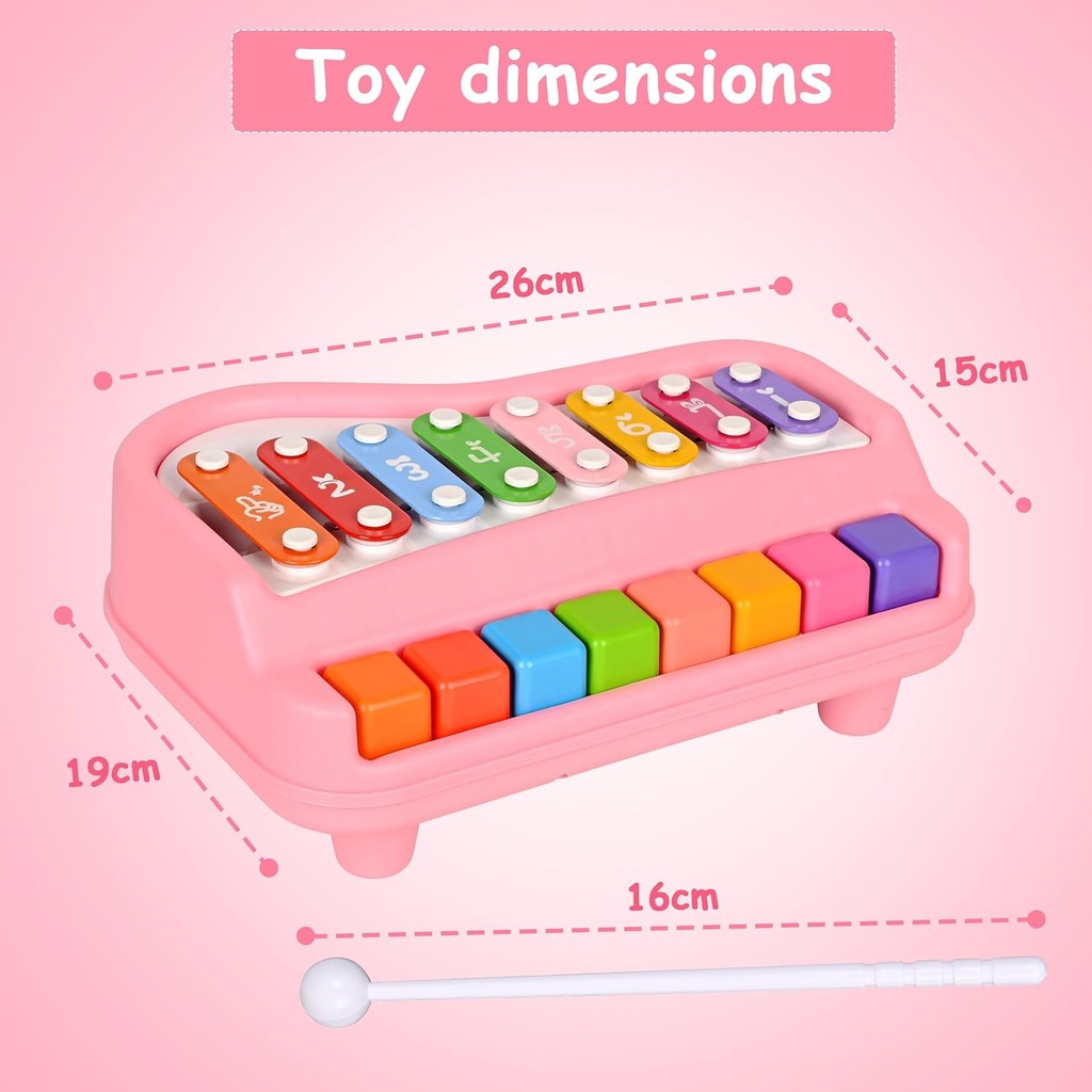2 IN 1 XYLOPHONE Piano Baby Toy Play Set Early Learning Education Toys ...