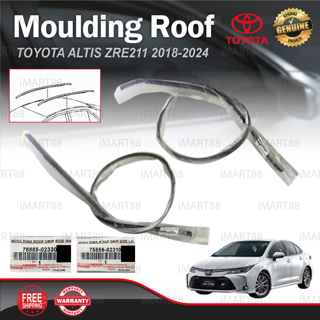 Toyota Altis ZRE211 2018-2024 Moulding Roof Lining Rubber Outer Strip ...