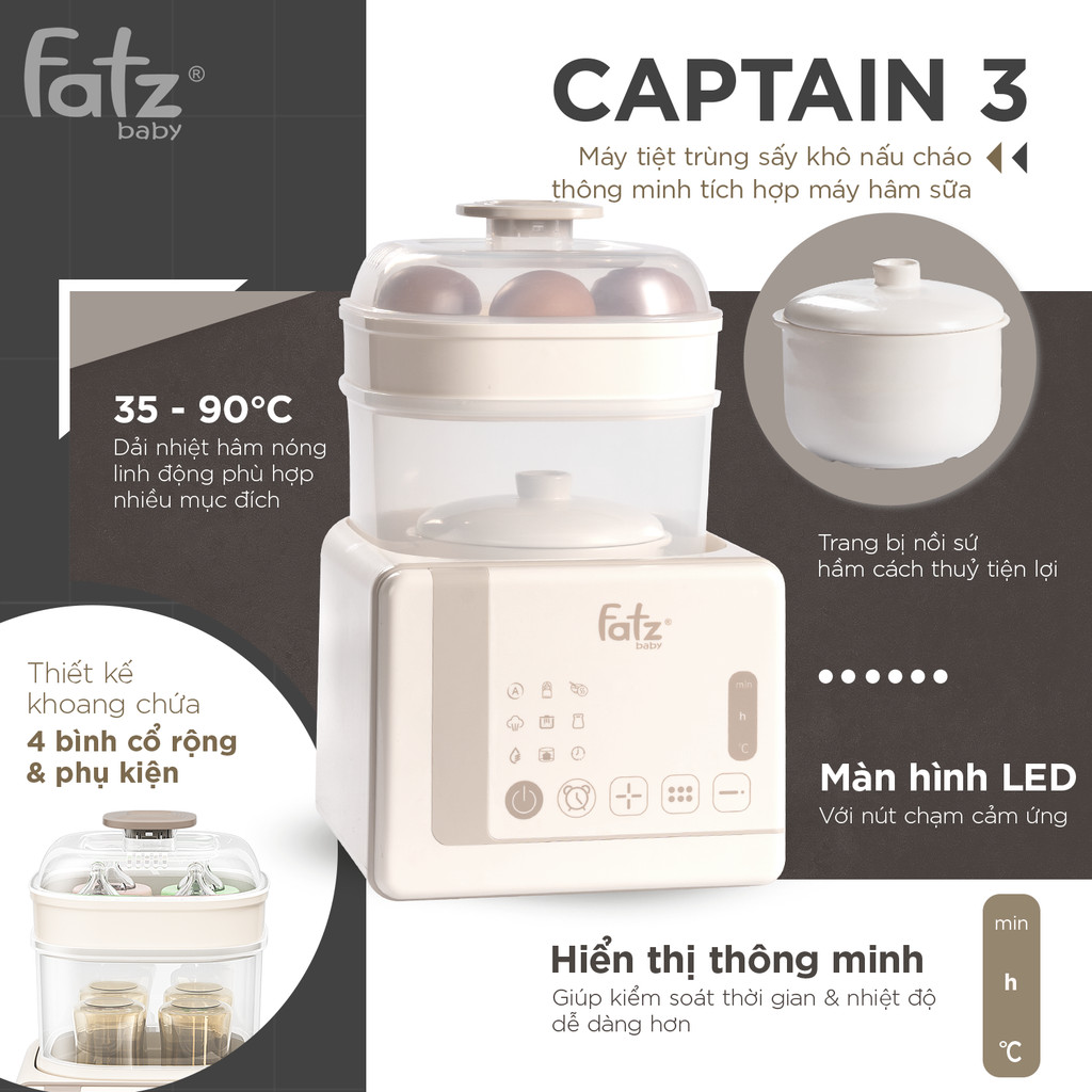 Smart Porridge Drying Sterilizer with Integrated Milk Warmer Fatz Baby ...