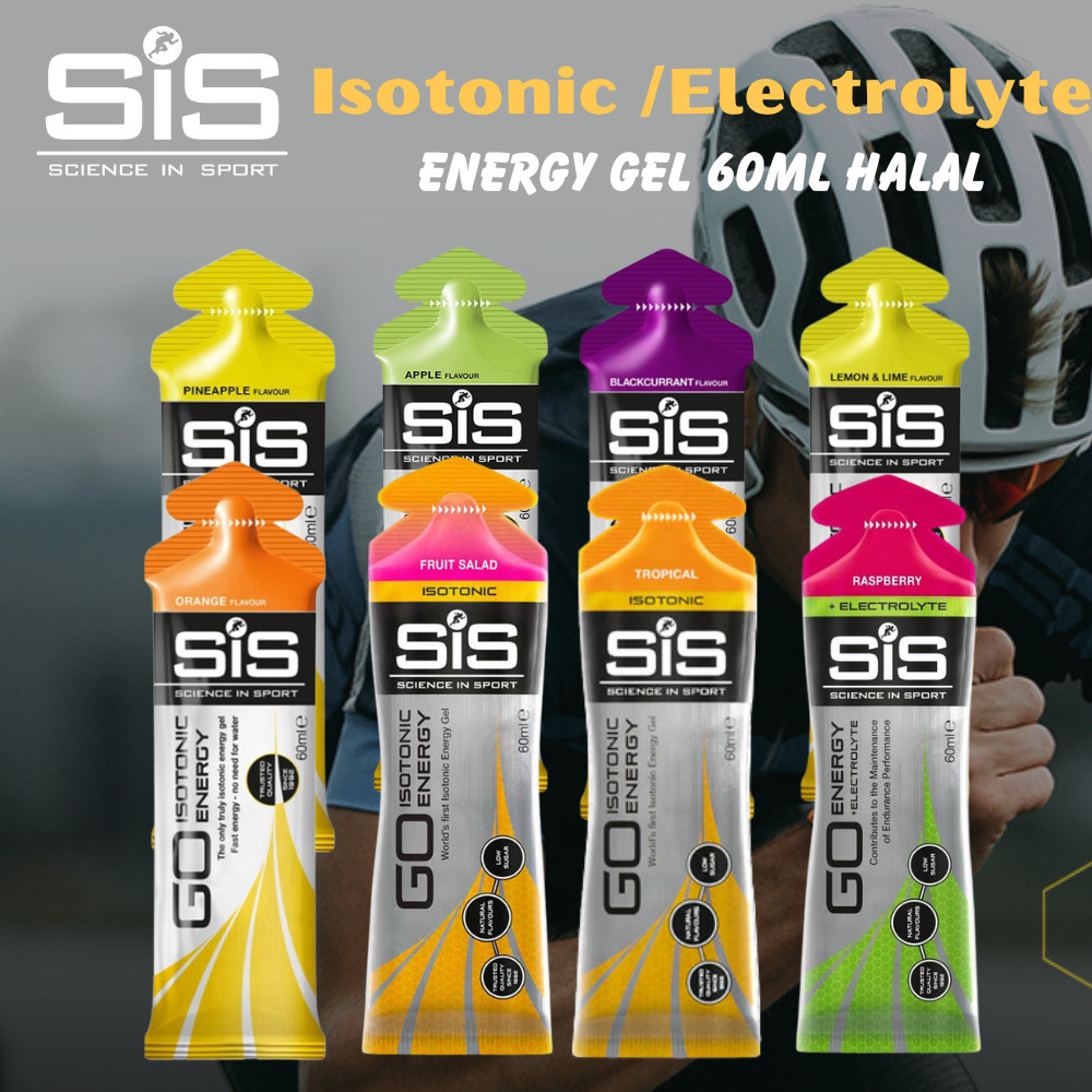 UK SIS Science in Sport Isotonic Energy Gel Halal 60ml apple ...