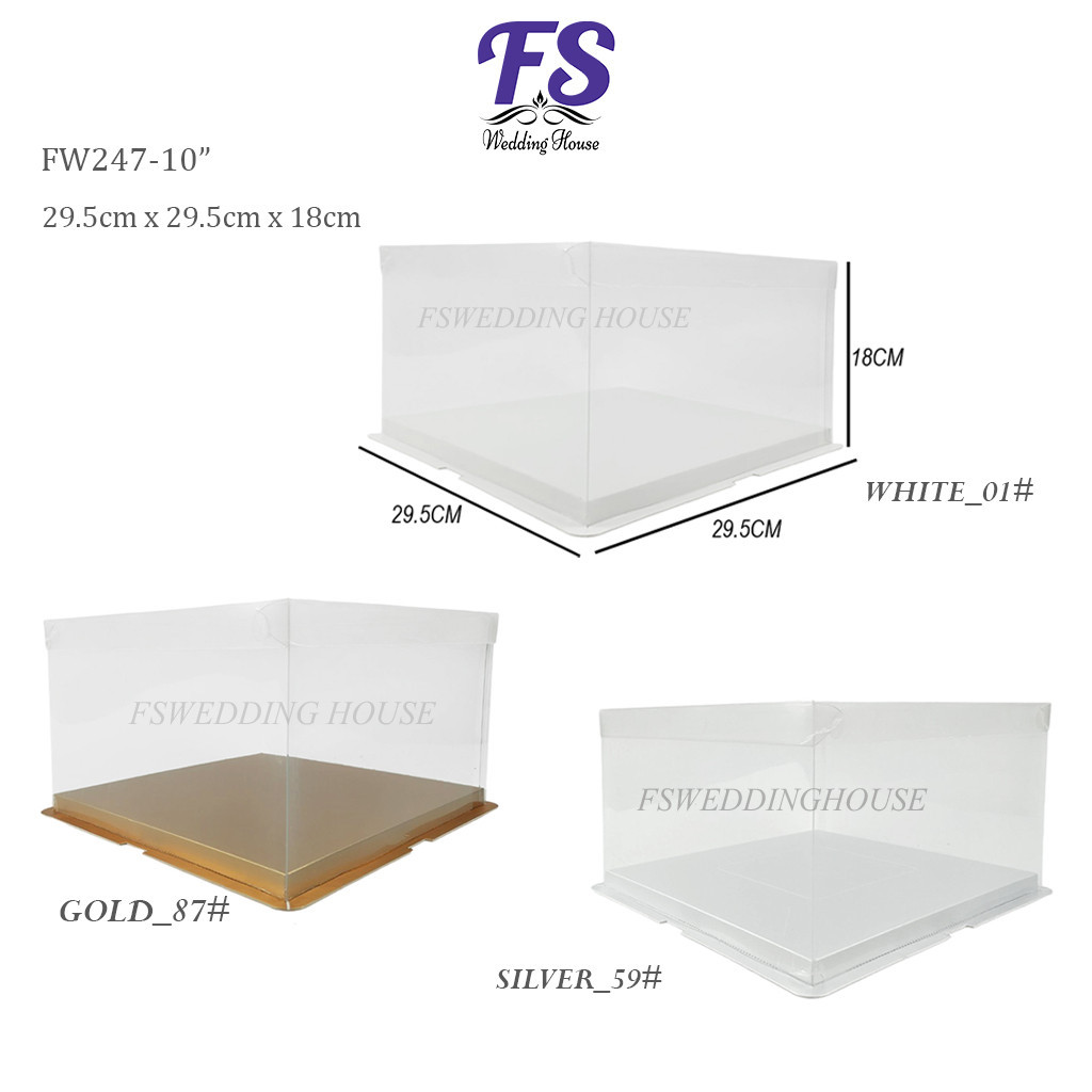 1 SET - PREMIUM CAKE BOX/Gift Box/Transparent Box/Doorgift Box/Kotak ...