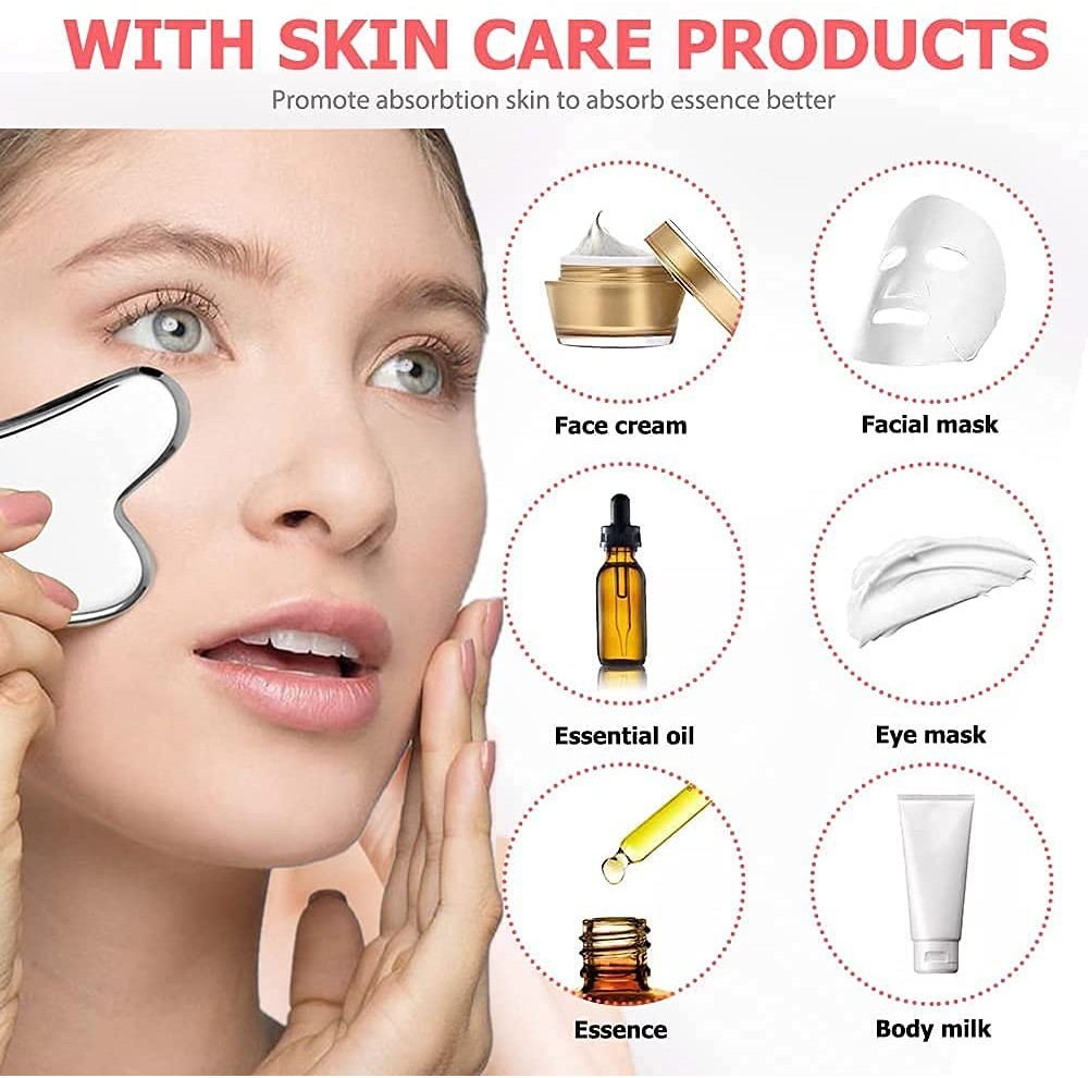 SALORIE Stainless Steel Guasha Scraping Massage Face Massager ...