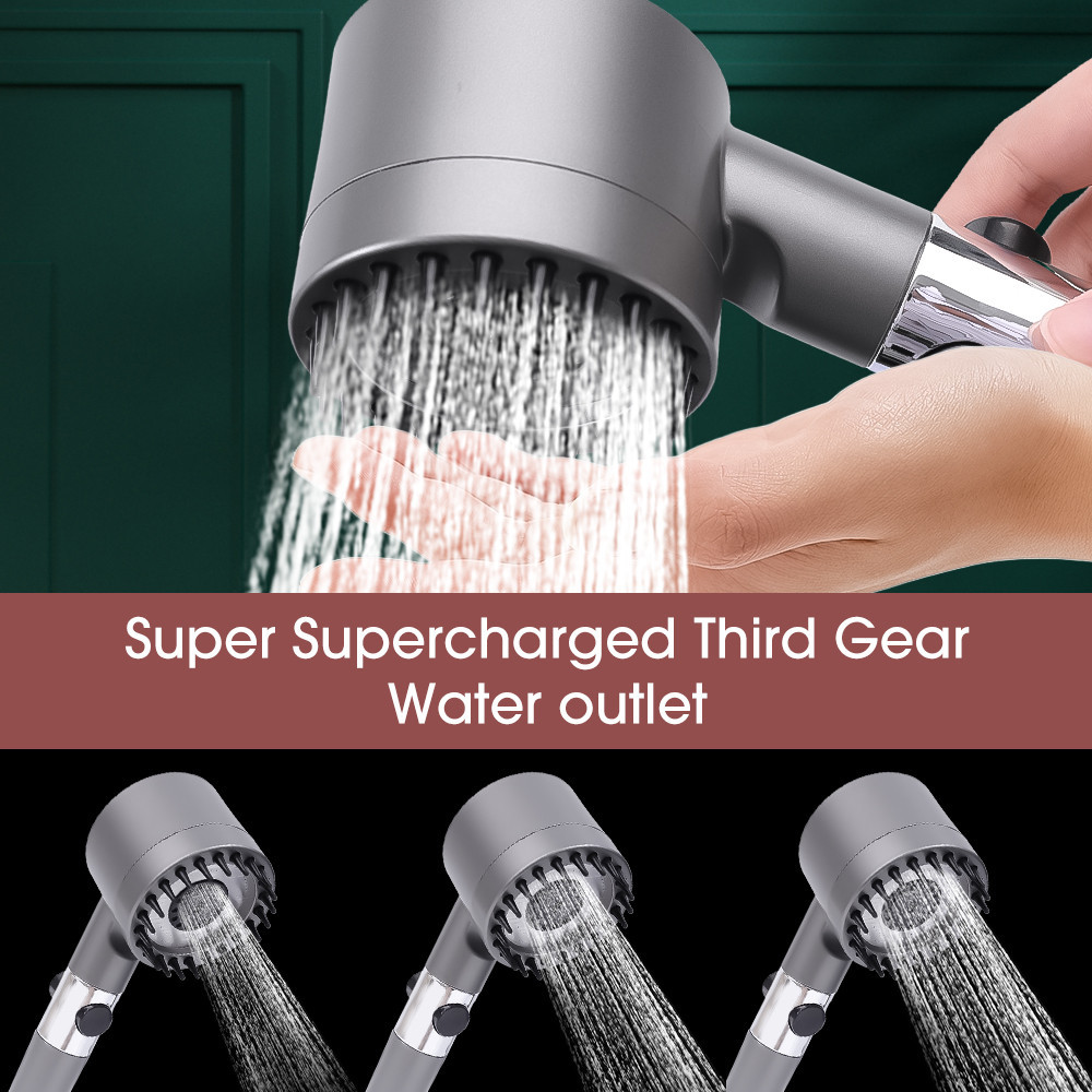 Practical 4 in 1 Multifunction Massage High Pressure Showerhead 3 Gears ...