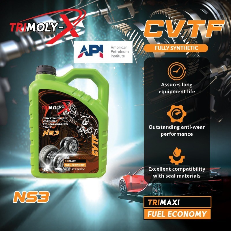 TRIMOLYX CVTF NS3 4L FULLY SYNTHETIC CONTINUOUSLY VARIABLE TRANSMISSION FLUID MINYAK GEARBOX CVT ...