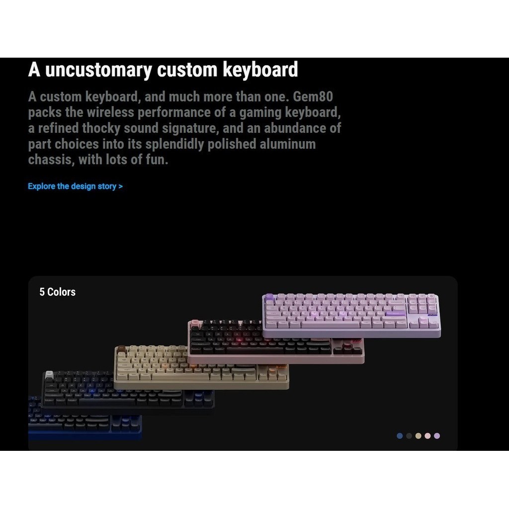 NuPhy Gem80 QMK/VIA Wireless Custom Mechanical Keyboard | Shopee Malaysia