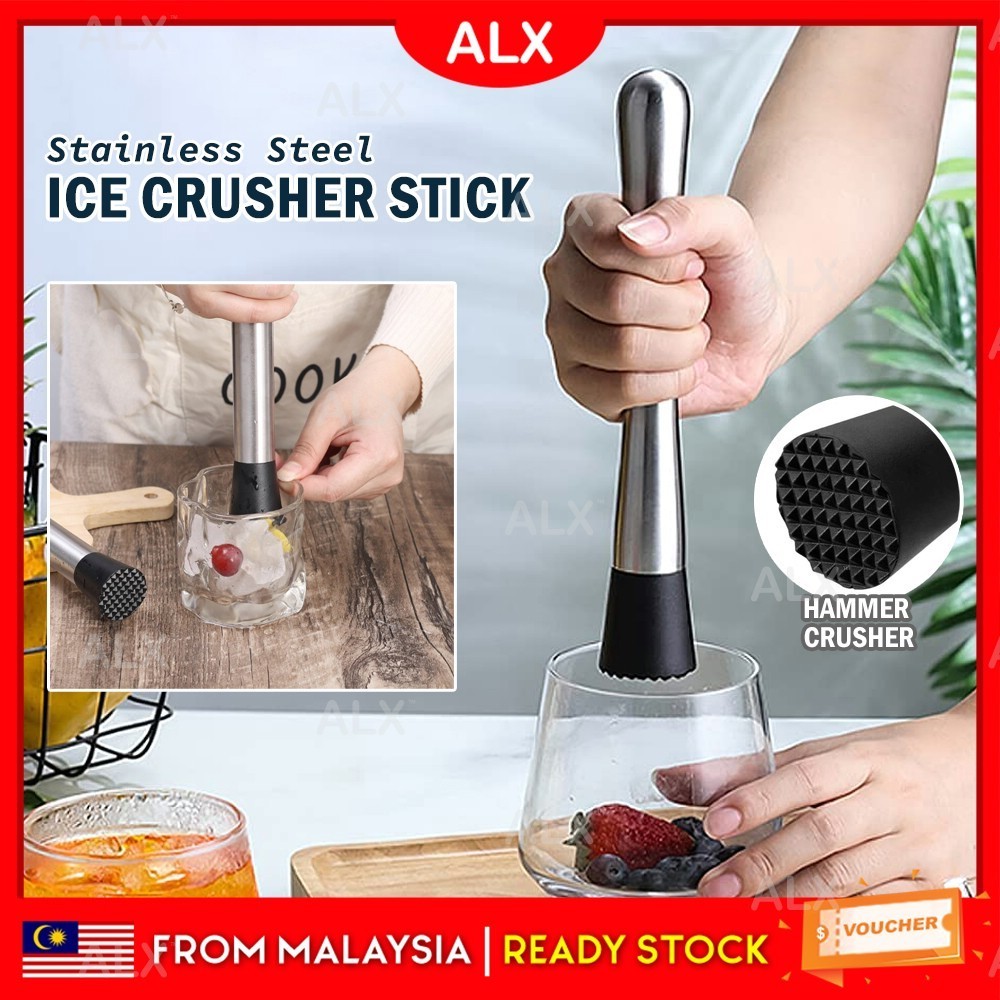 ALX 21/25CM Ice Hammer Crusher Stick Cocktail Mixing Muddler Stick Ice ...