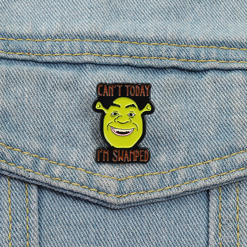 Cartoon Anime Figure Shrek Brooch Pins Funny Cartoon Green Monster ...