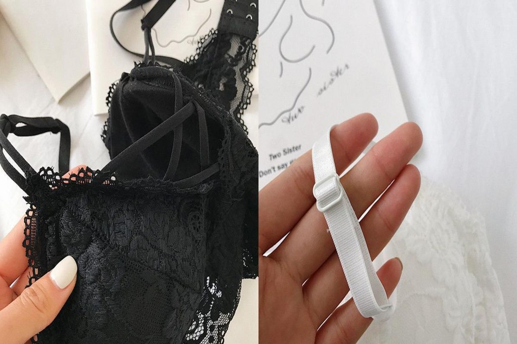 [ER] Full Cup Comfort Bra Sexy Lace Bralette with Adjustable Straps ...