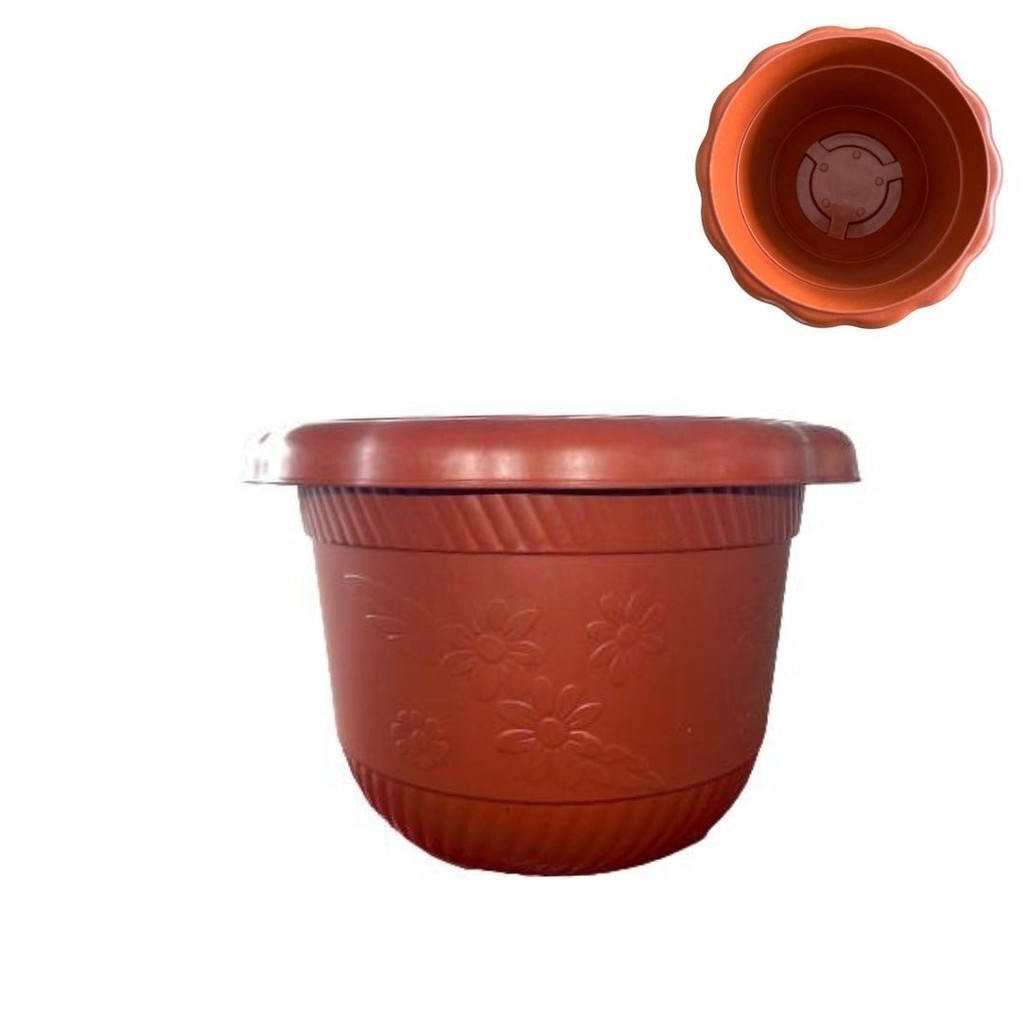 Plastic Simple Flower Pot Pasu Bunga Plastik Mudah LC204花盆 22.7cm x 16 ...