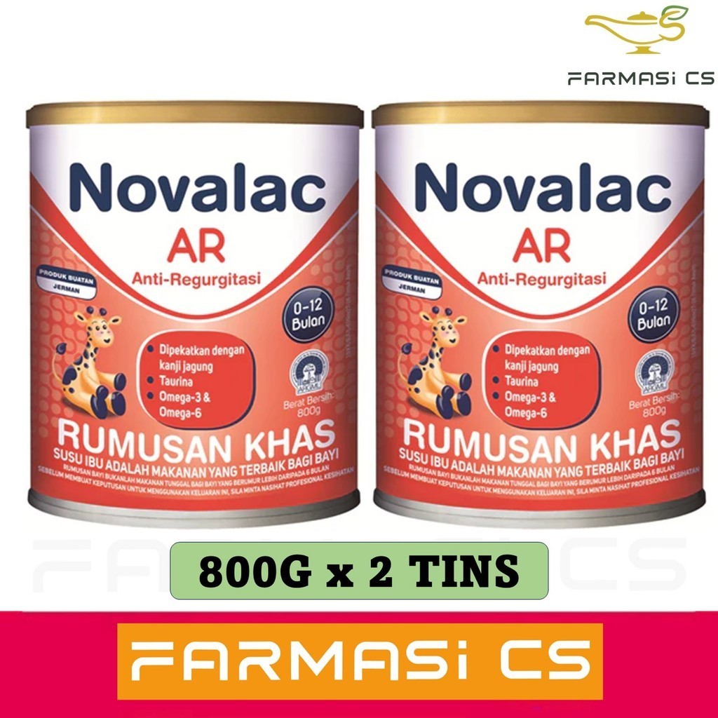 Novalac AR Special Infant Formula (0 - 12 months formula) 800g x 2 Tins(TWIN) EXP:03/2027 ...