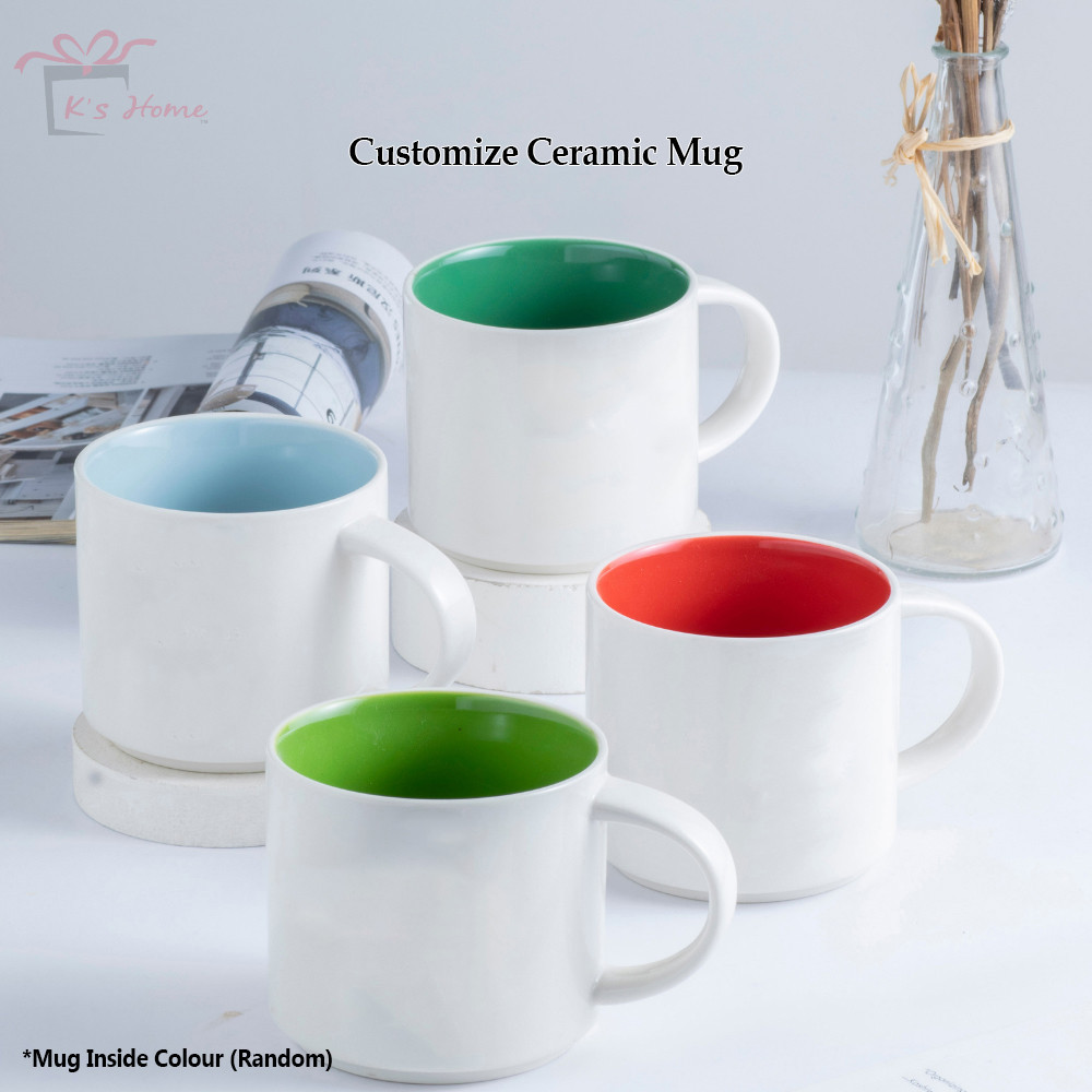 Customize Ceramic Mug Can Add Name Or Logo Cawan Besar Big Size 400ML ...