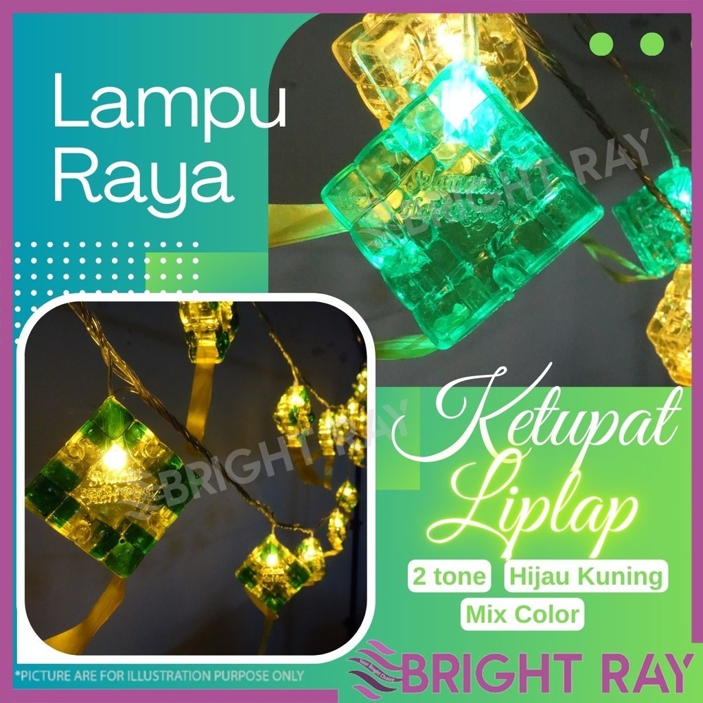 [RAYA 2025]4.5MTR Lampu Raya Ketupat Liplap 2 Tone Ketupat Lampu ...