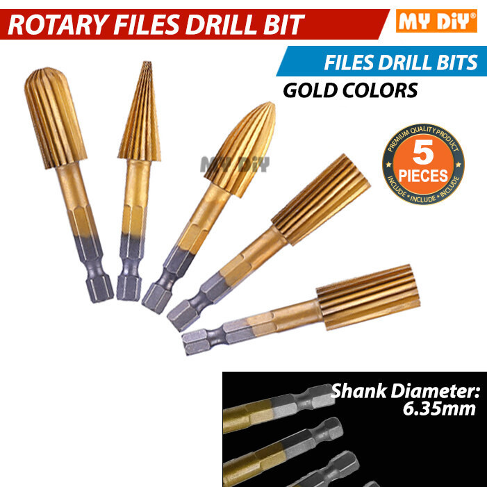MYDIYHOMEDEPOT - HSS ROTARY BURR RASP FILE DRILL BIT SET ROTARY WOOD ...