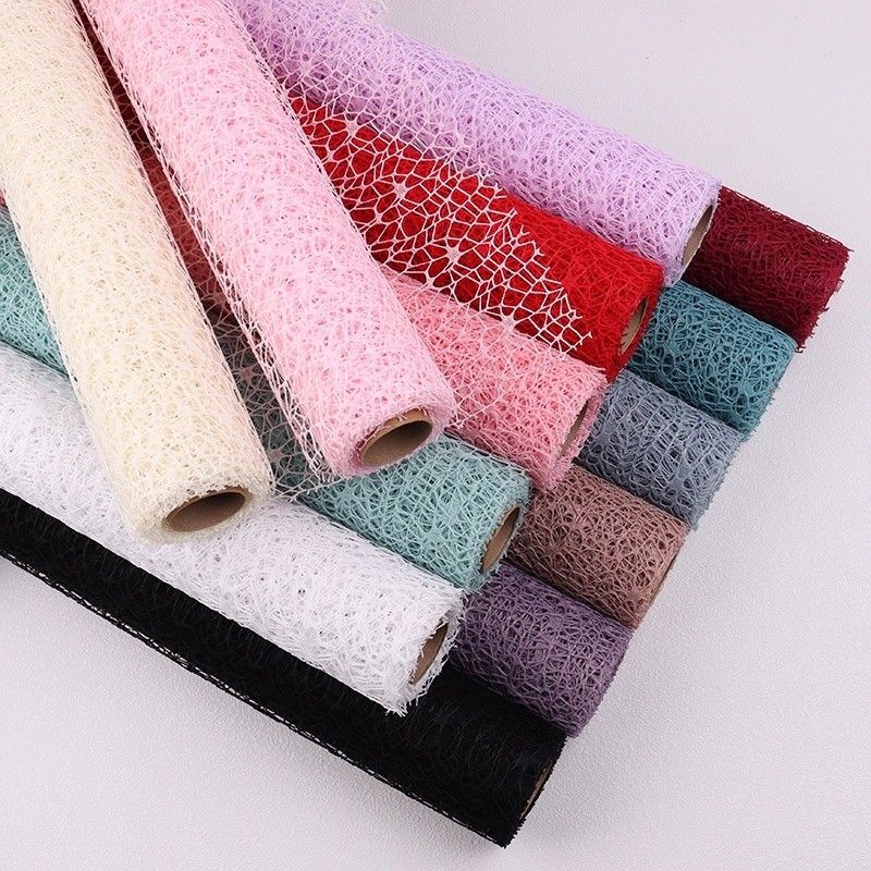 Valentine's Day Mother's Day Jacquard Mesh Flower Wrapper Net Wrapping ...