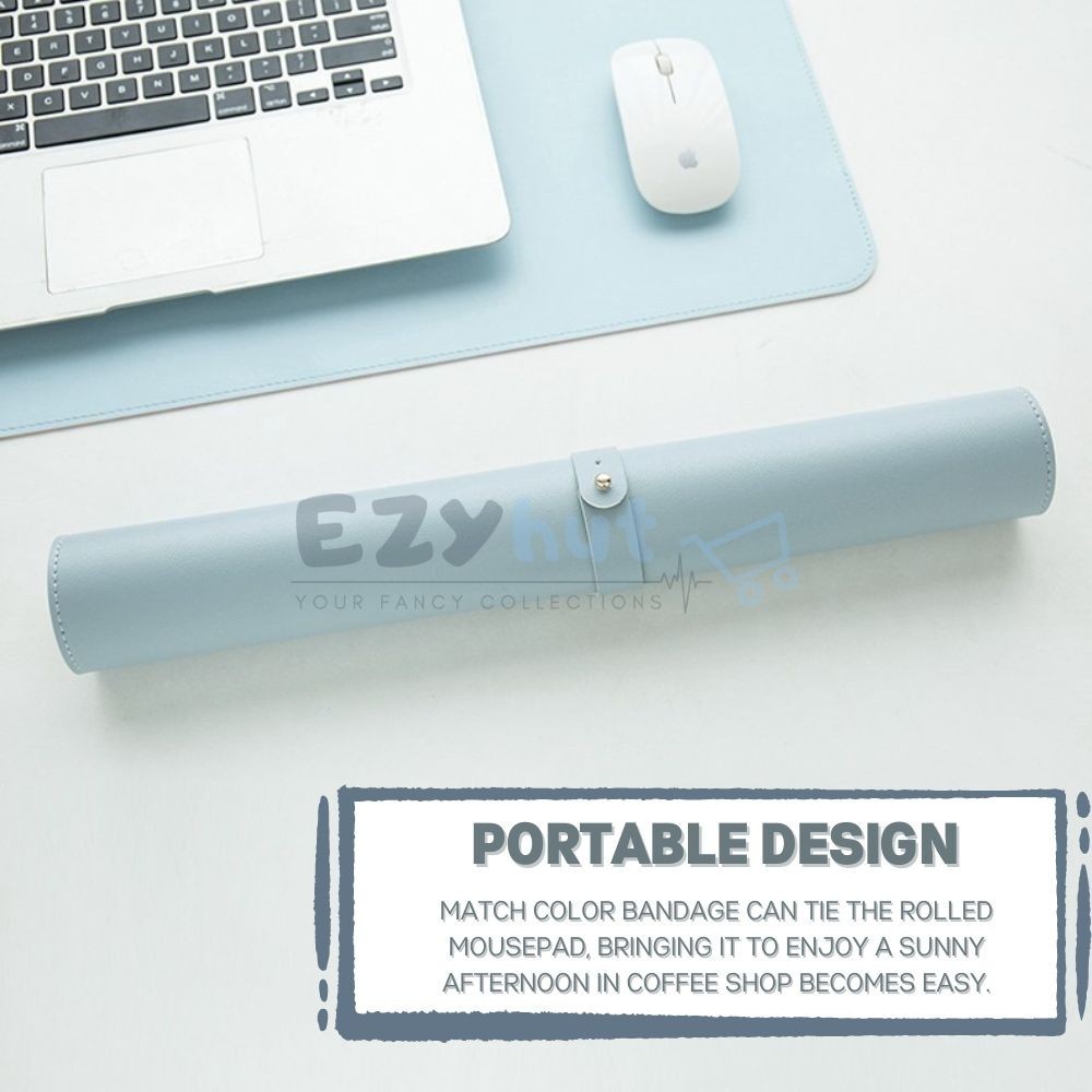 Mouse pad Keyboard Mat Thick Leather Portable Anti Slip Smooth Mouse ...