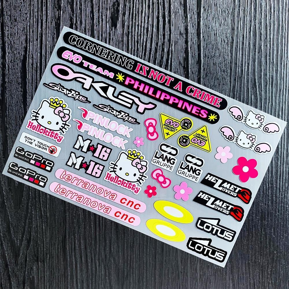 AGV EVO Helmet Visor Reflective Hello Kitty Stickers Oakley OAKLEY ...