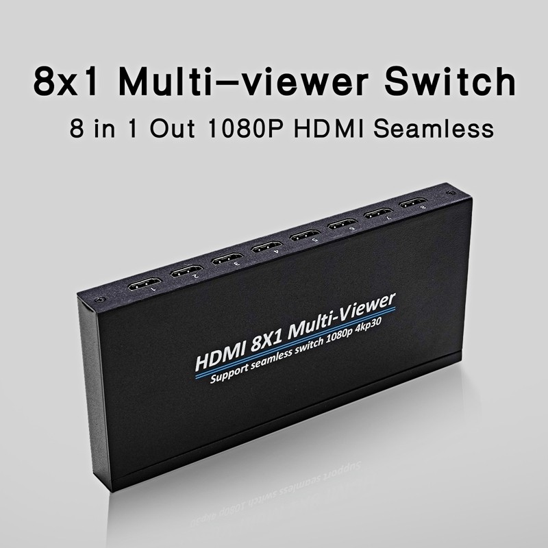 4K 8x1 HDMI Multiviewer 4 6 8 Port Multi Screen Segmentation Video ...
