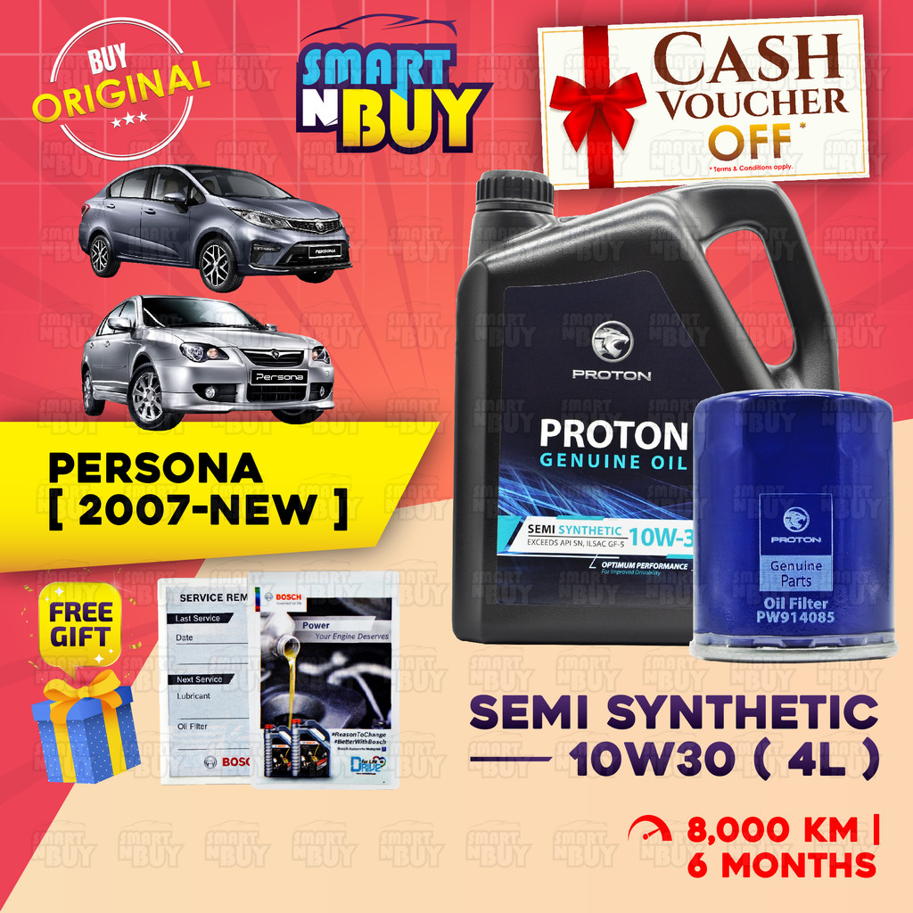 Proton Engine Oil 10W30 Semi Synthetic Original Minyak Hitam Persona ...