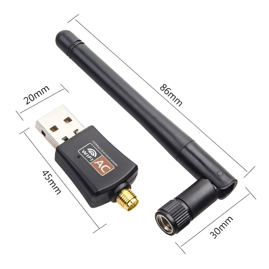 DC Fast USB WiFi Adapter 600Mbps Dual Band 5G & 2.4G Wireless Internet ...