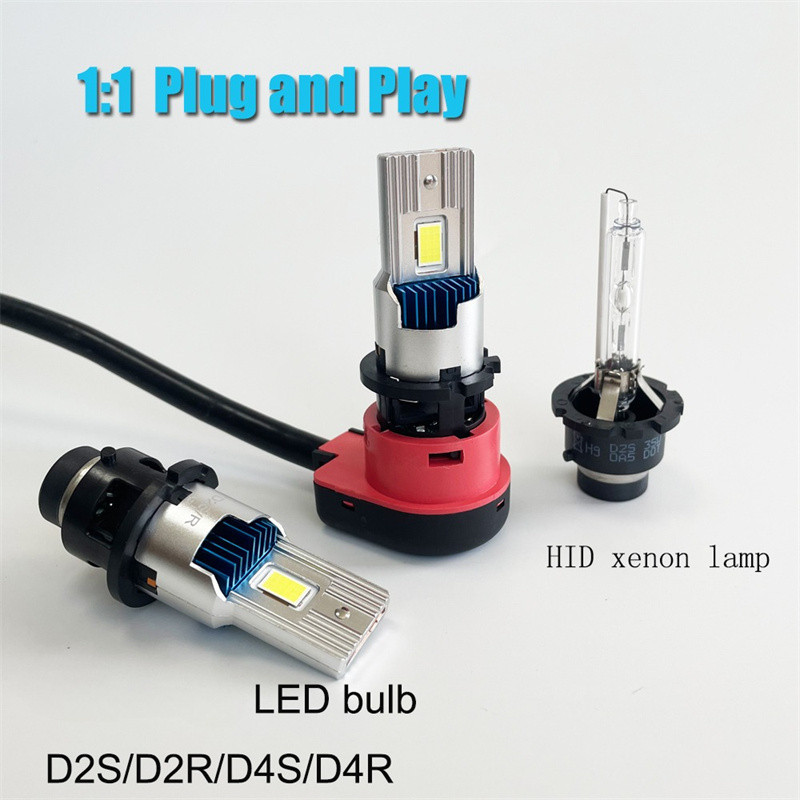 2PCS Auto Lamp D2S LED D4S Canbus Headlight D2R D4R HID Bulbs Xenon Lamp 1:1 Car Lights 60000LM ...