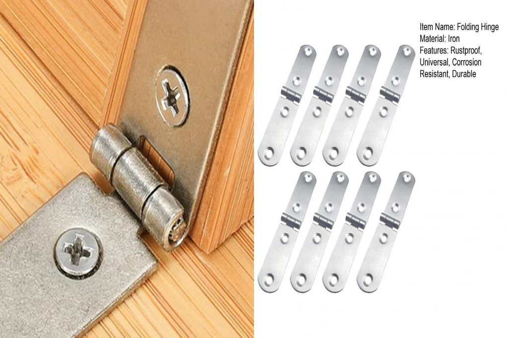 [WMP] Metal Flap Hinge 8pcs Rustproof 180-degree Foldable Hinges for ...