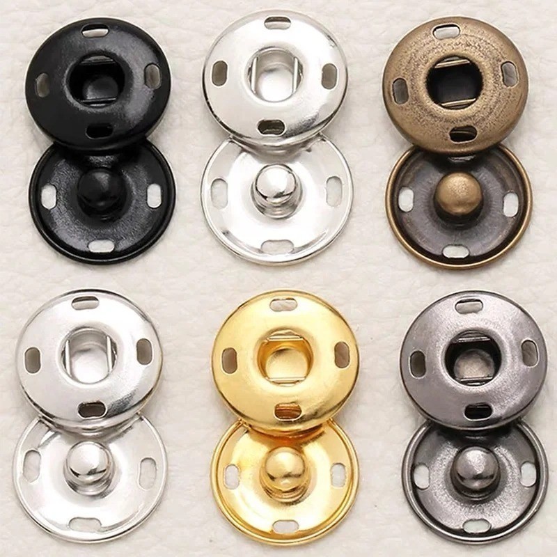 10pcs/ Box Delicate Round Invisible Snap Simple Durable Transparent ...