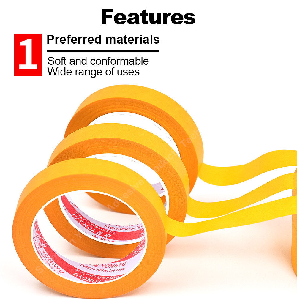 Masking Paper Tape Strong Sticky Easy To Tear Writable High Temperature ...