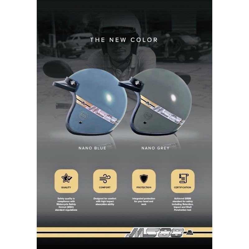 HELMET MS 88 ORIGINAL - Topi Keledar MS88 Sirim 3 Button Helmet motor ...