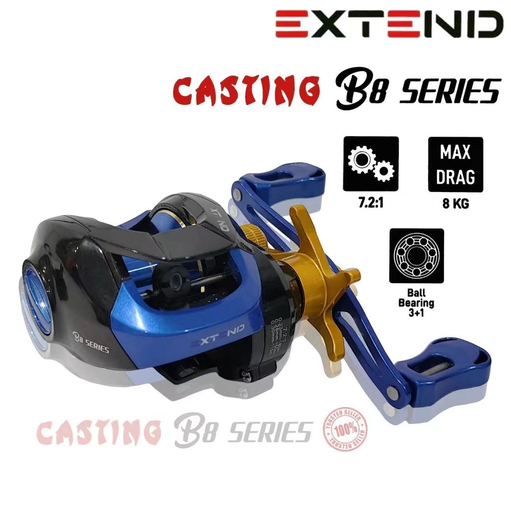 EXTEND CASTING B8 SERIES BAITCASTING (BC) FISHING REEL | Shopee Malaysia