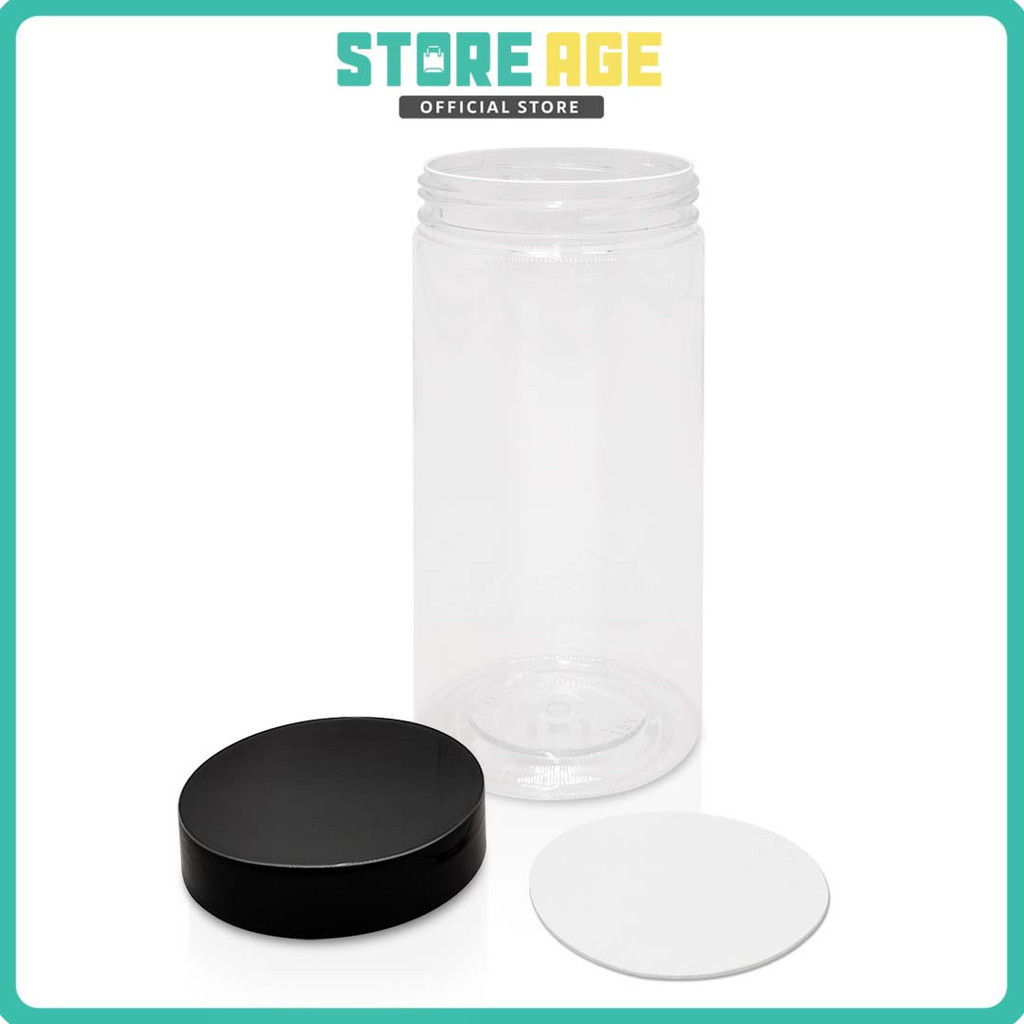 Store Age [50pcs] 435ML Transparent Plastic Jar, Food Container, Balang Kuih Raya, Balang Kacang ...