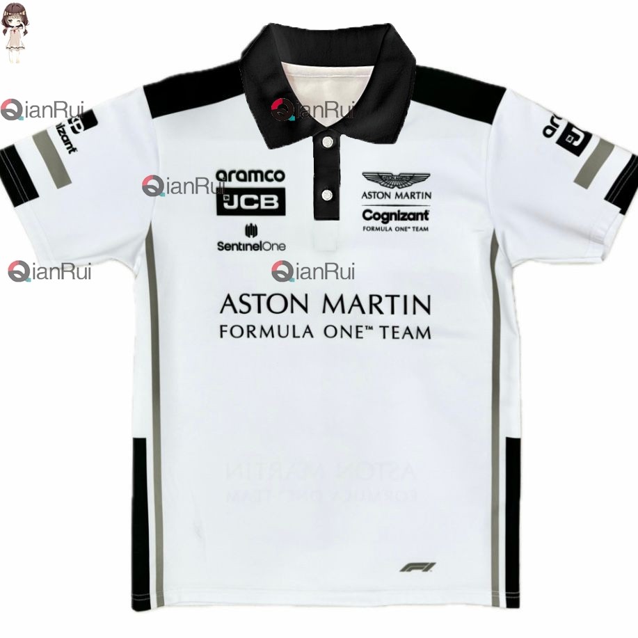 Aston Martin Collar Button Sports Shirt(Free Customization Of Name And ...