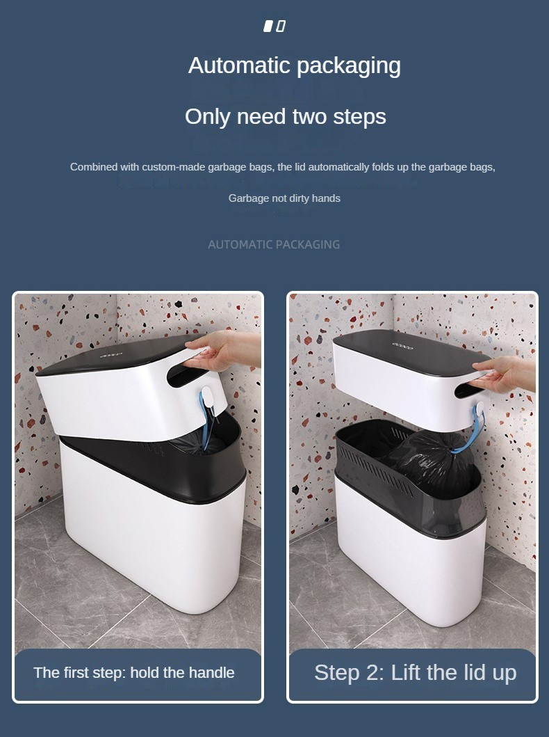 LODER ECOCO Innovative Narrow Waste Container with Flip Cover for ...