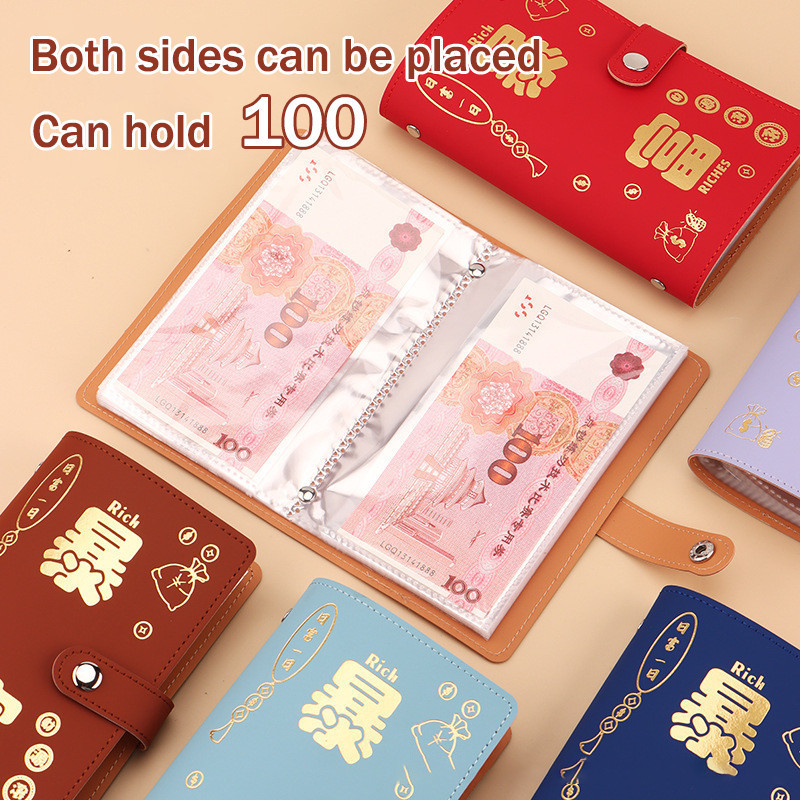 PU Waterproof Money Wallet 100 Envelope Challenge Budget Binder Money ...
