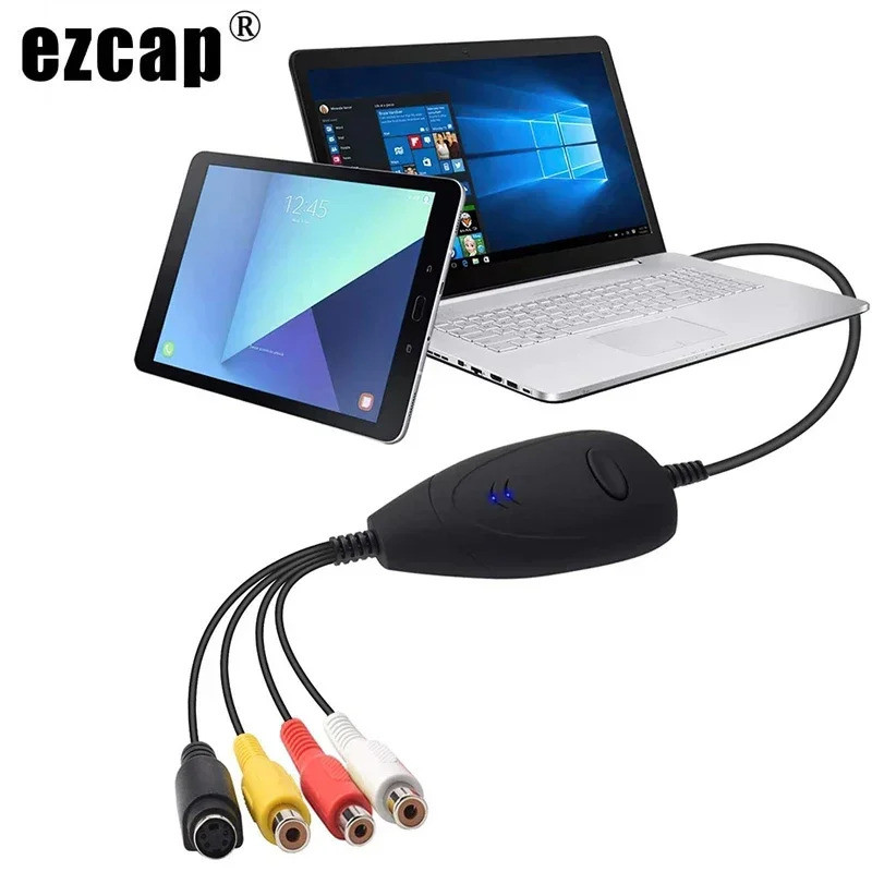 USB 2.0 Video Capture Card Audio Grabber,for DVD,VHS,V8,8MM Video Tape ...