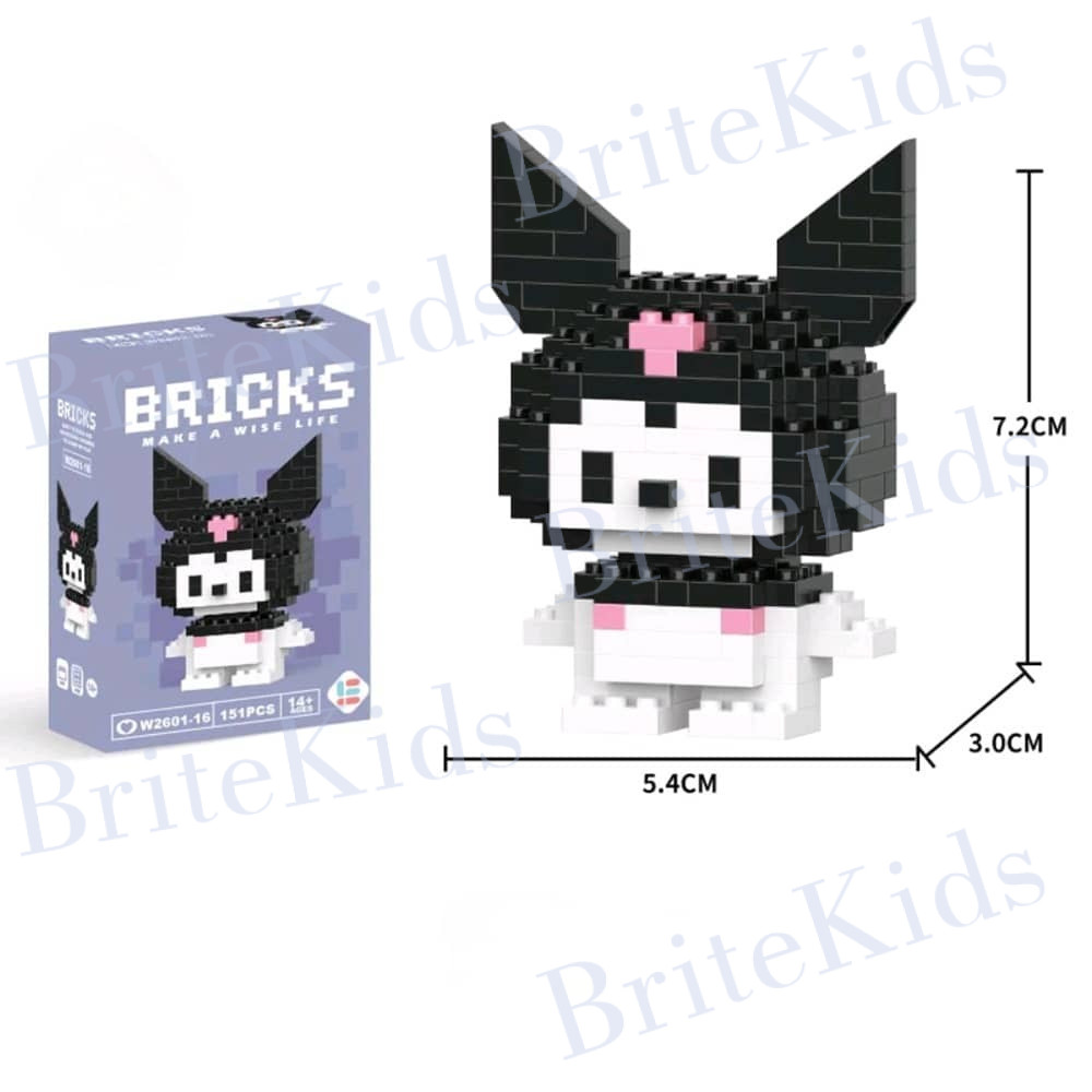 DIY Kuromi Building Block Sanrio Lotso Winnie Cute Cartoon Nano Block ...
