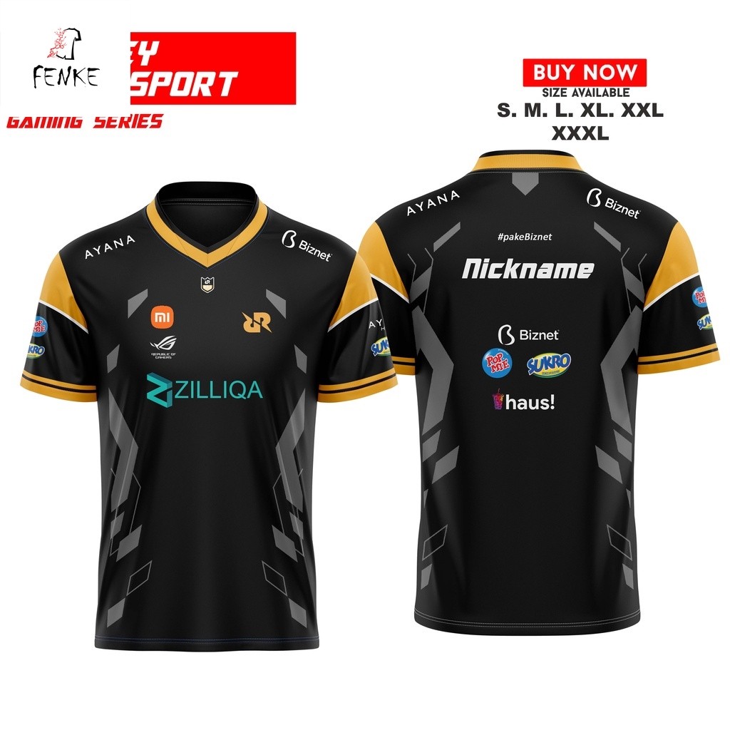 fenke Jersey RRQ 2022 MELIOR FREE NICKNAME | Shopee Malaysia