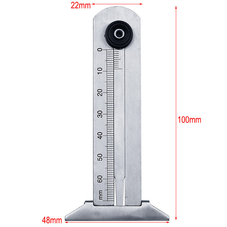 Tire Tread Vernier Depth Ruler 0-30/50/60 Stainless Steel Tread Ruler ...