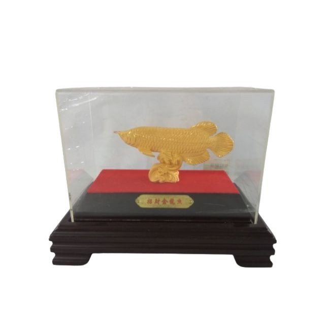 Golden Figurine 13cm Arowana Fish with Display Box | Shopee Malaysia