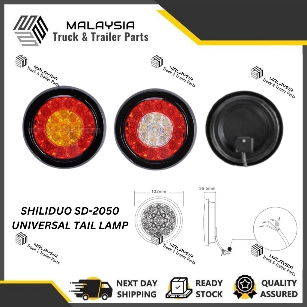 SHILIDUO SD-2050 TRAILER LED ROUND TAIL LAMP | Shopee Malaysia