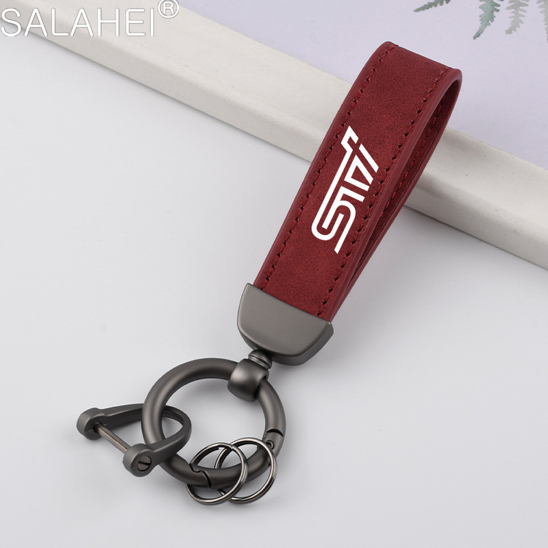 1 PCS Suede Leather Keychain Pendant Key Chain Holder Key Car Trinket ...