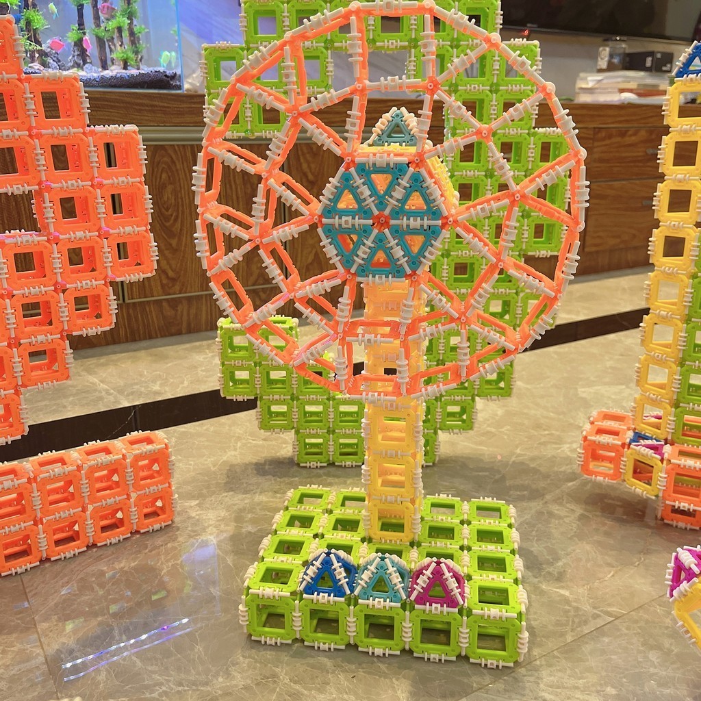 130/80 Changeable Building Block Tiles STEM & Learning Building Toys ...