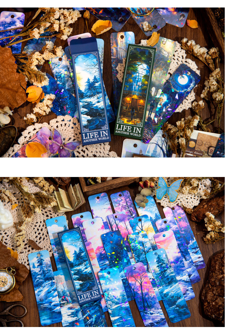 Mr. Paper 20 sheets/box bookmark Dreamy Art Style Romantic snow scene ...