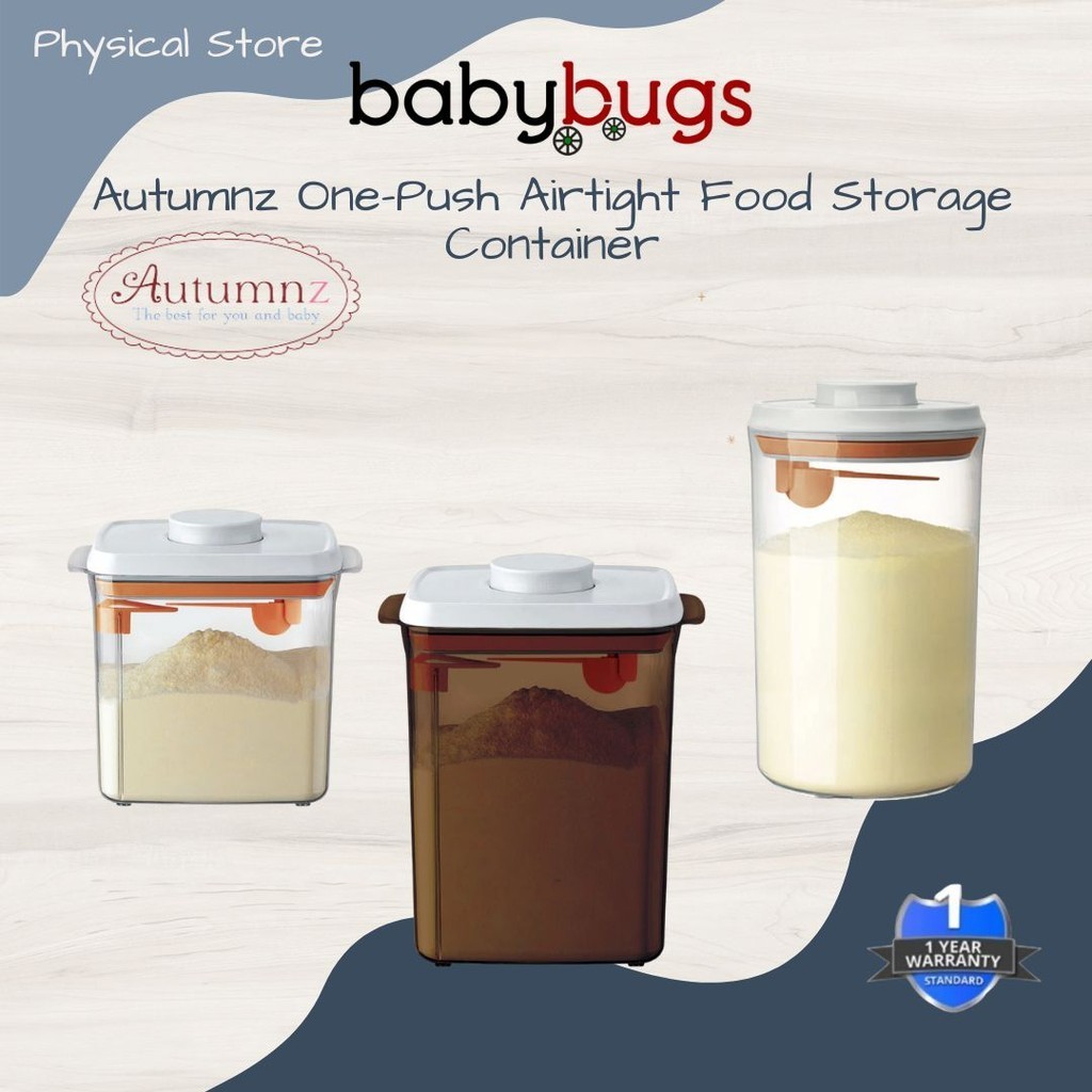 Autumnz One-Push Airtight Food Storage Container (Round Clear /Square ...