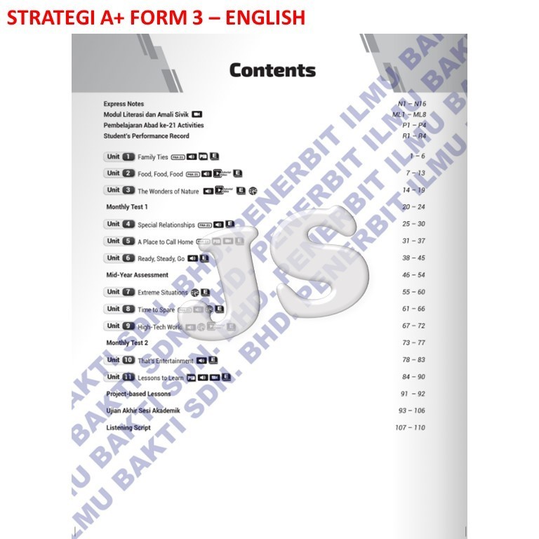 MODUL AKTIVITI STRATEGI A+ ENGLISH TINGKATAN 1 2 3 4 5 | KSSM 2024 ...