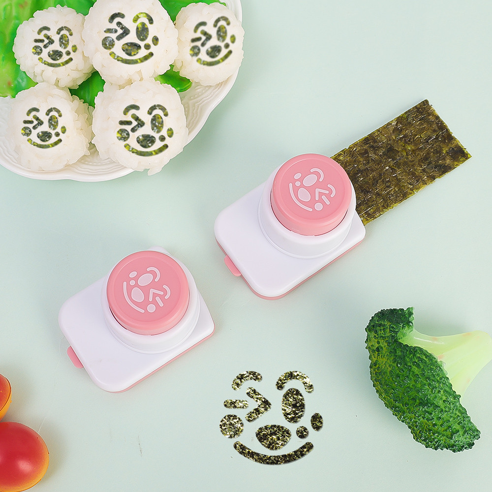 Seaweed Nori Punch Cutter Smile Face Cartoon Rice Embossing Moulds ...