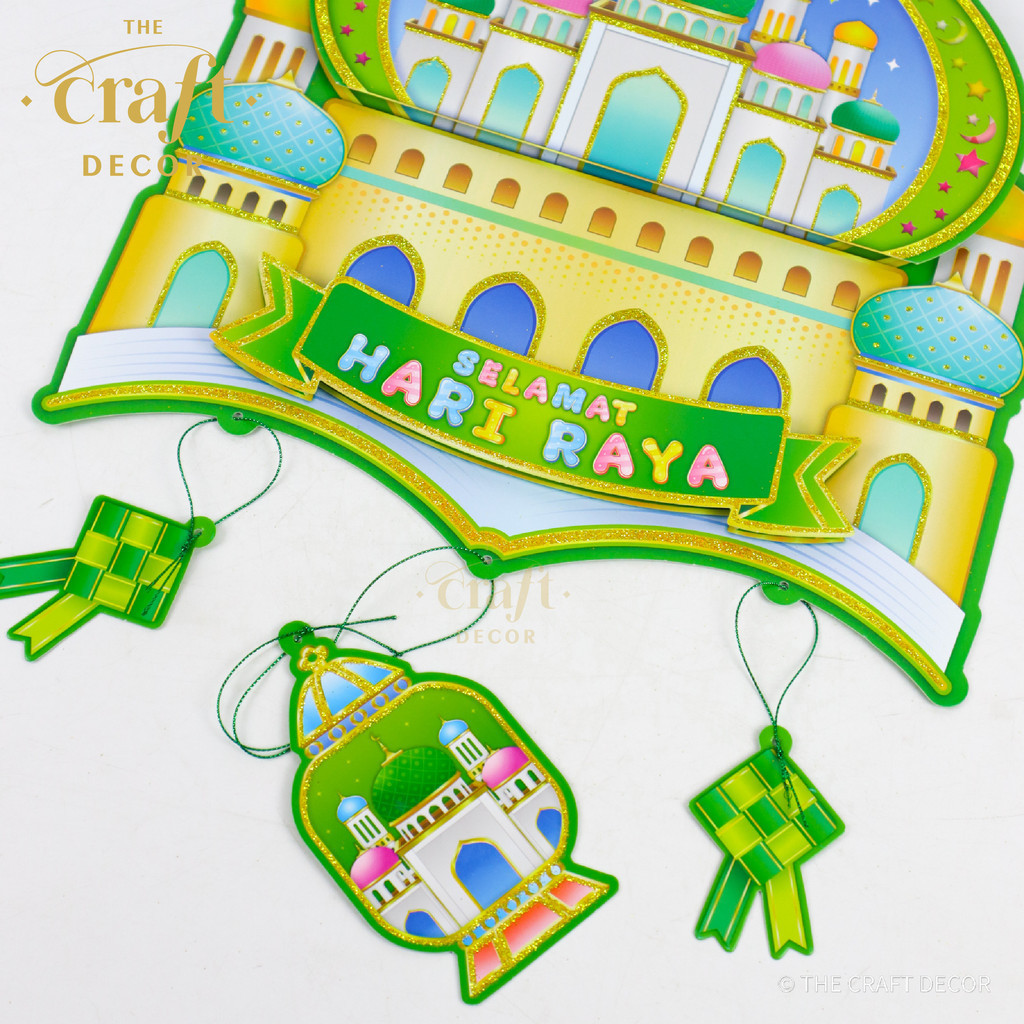 The Craft Decor Hari Raya Hanging Decoration | Wall Ceiling Glitter ...