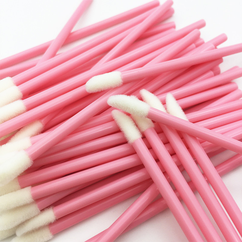50 Disposable Lip Brush Applicators Soft Comfortable Lip Sticks Lip ...